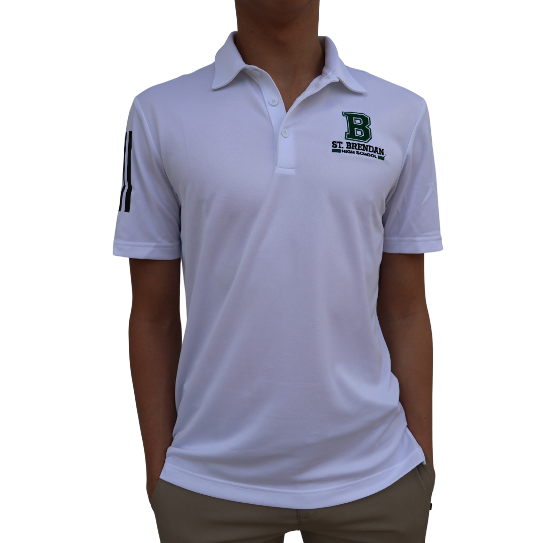 Adidas White Men’s 3-Stripe Sleeve Club Polo (A480) | Sabre Store | St ...